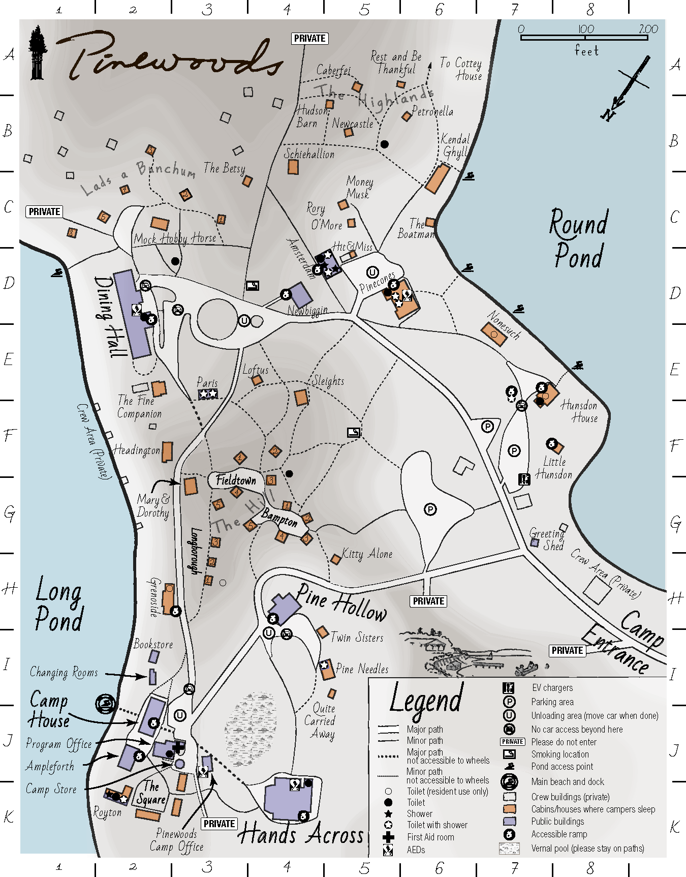 Pinewoods Camp, Inc. : Our Map